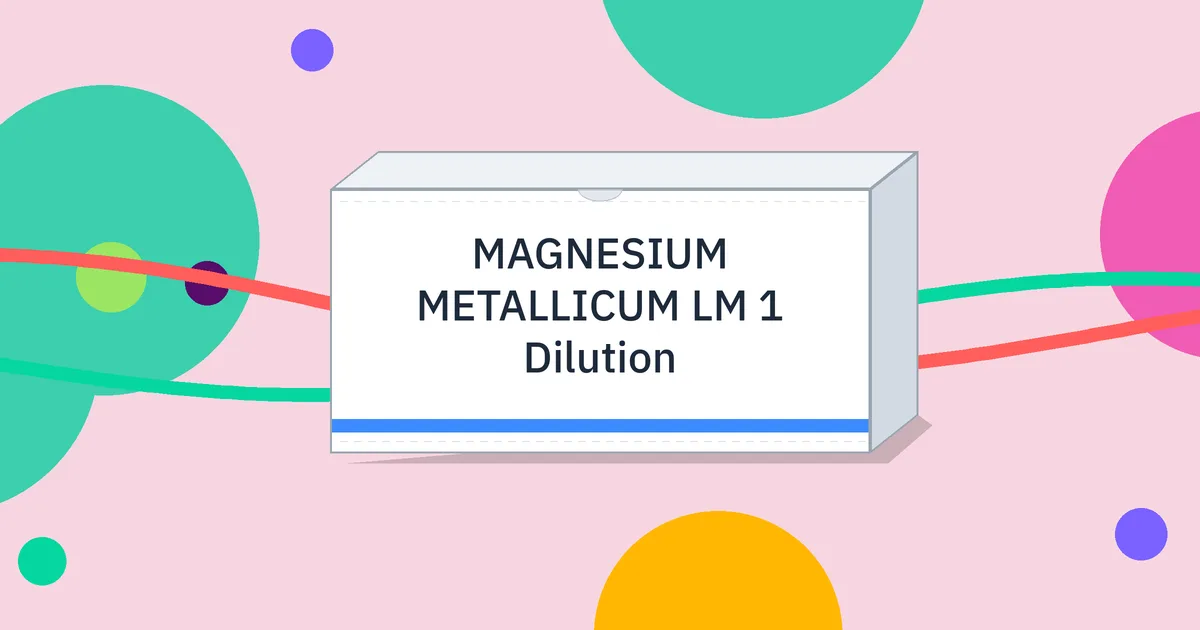 Symbolbild: Packung mit der Aufschrift MAGNESIUM METALLICUM LM 1 Dilution (PZN 12938243) – Verfügbarkeit und Bezug in Apotheken in Frankfurt am Main