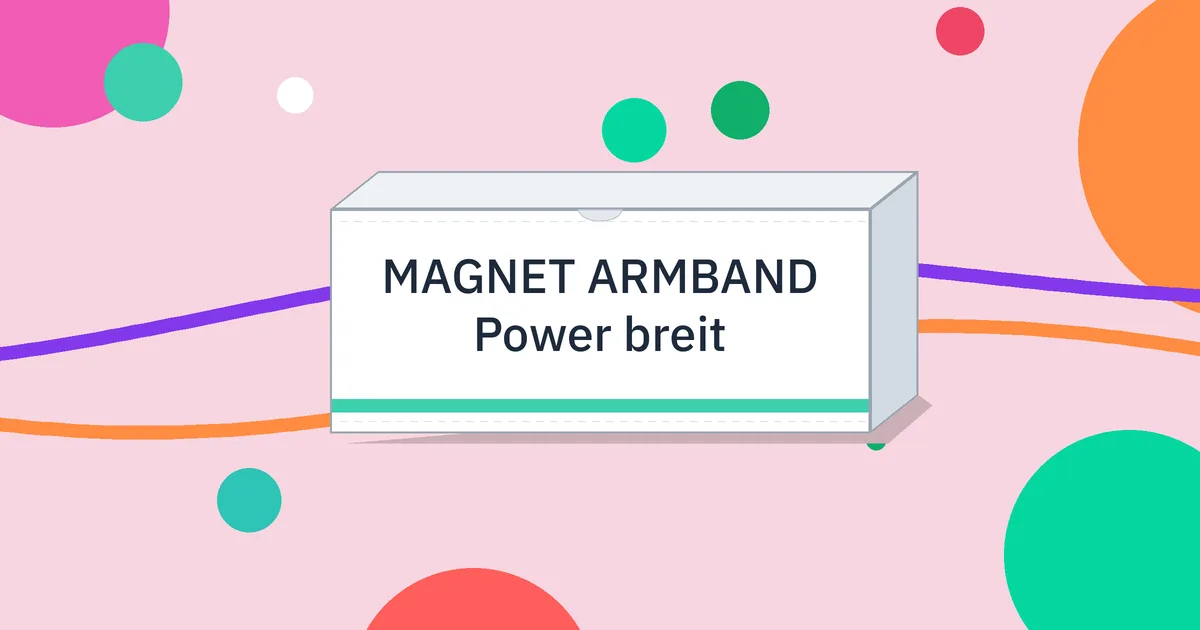 Symbolbild: Packung mit der Aufschrift MAGNET ARMBAND Power breit (PZN 11544430) – Verfügbarkeit und Bezug in Apotheken in Frankfurt am Main