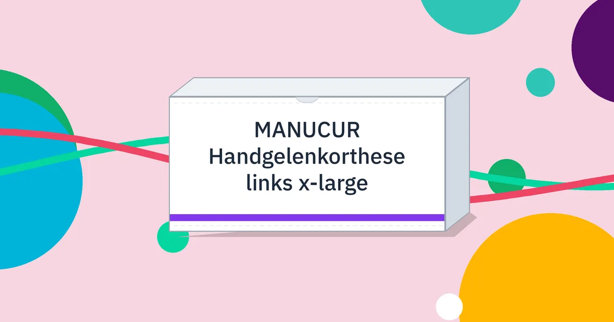 Symbolbild: Packung mit der Aufschrift MANUCUR Handgelenkorthese links x-large (PZN 17527728) – Verfügbarkeit und Bezug in Apotheken in Frankfurt am Main