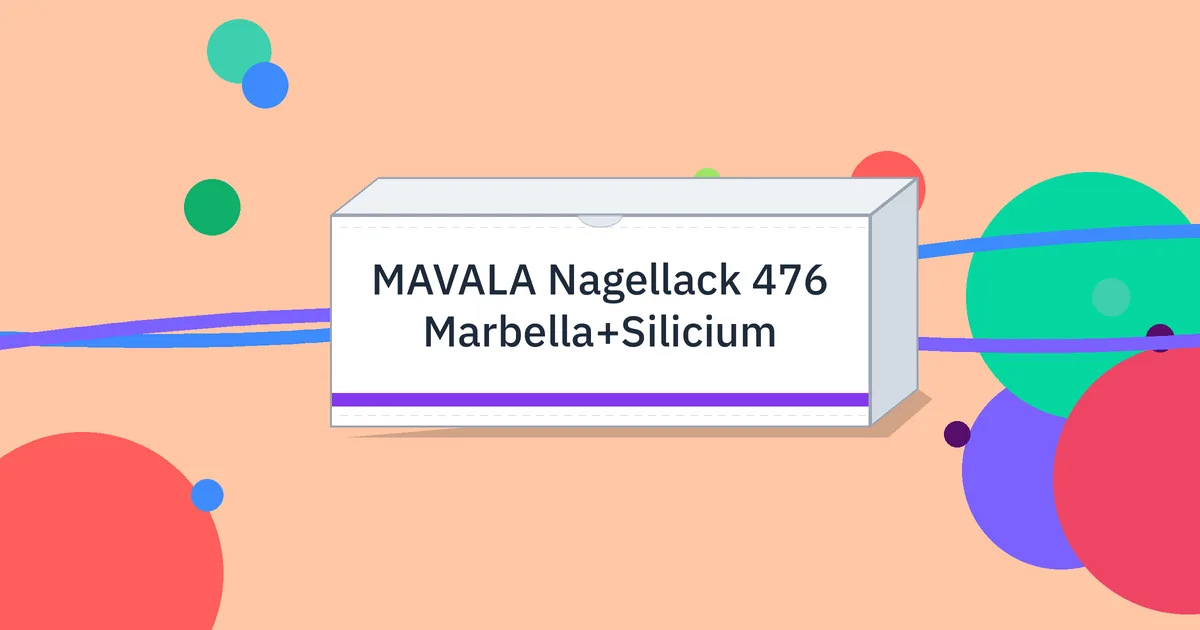 Symbolbild: Packung mit der Aufschrift MAVALA Nagellack 476 Marbella+Silicium (PZN 19785541) – Verfügbarkeit und Bezug in Apotheken in Frankfurt am Main