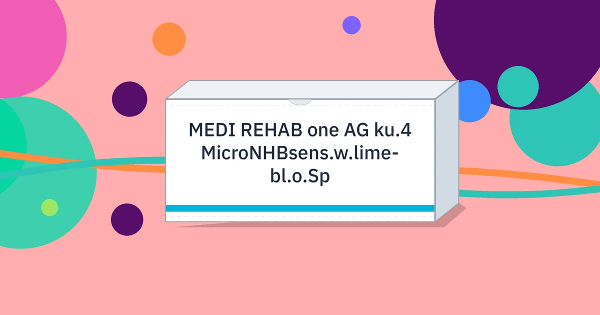 Symbolbild: Packung mit der Aufschrift MEDI REHAB one AG ku.4 MicroNHBsens.w.lime-bl.o.Sp (PZN 16753598) – Verfügbarkeit und Bezug in Apotheken in Frankfurt am Main