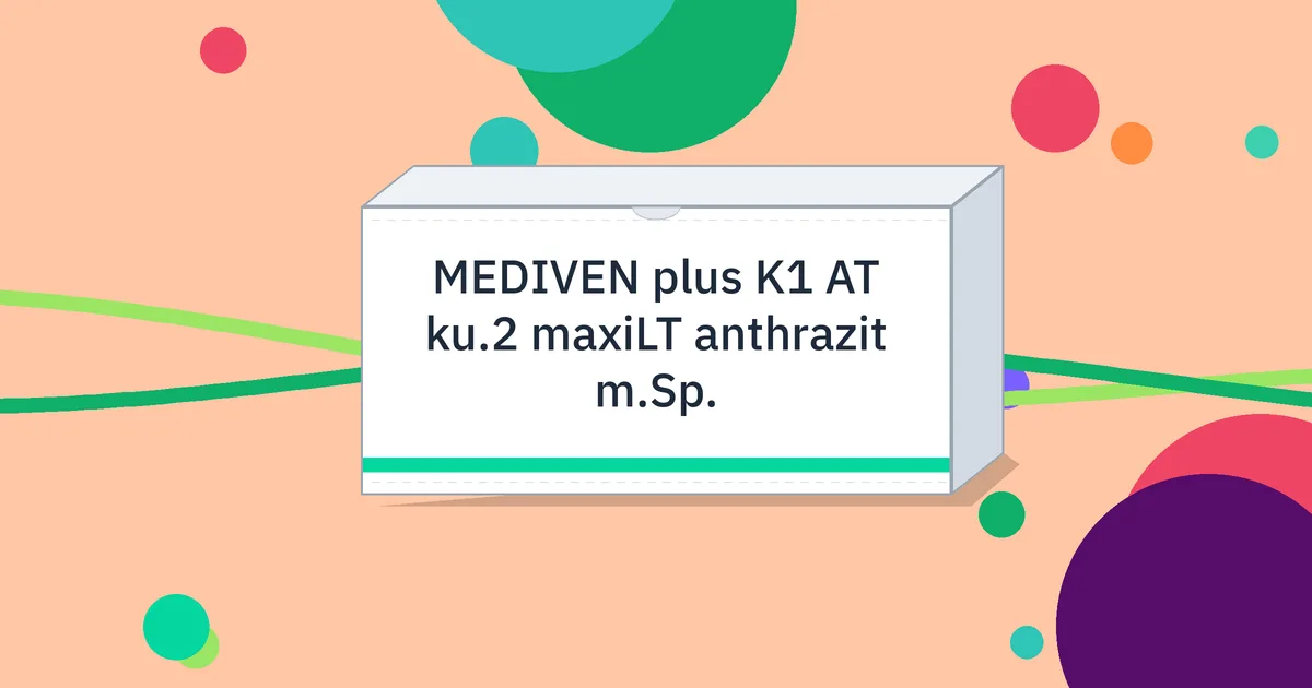 Symbolbild: Packung mit der Aufschrift MEDIVEN plus K1 AT ku.2 maxiLT anthrazit m.Sp. (PZN 15068831) – Verfügbarkeit und Bezug in Apotheken in Frankfurt am Main