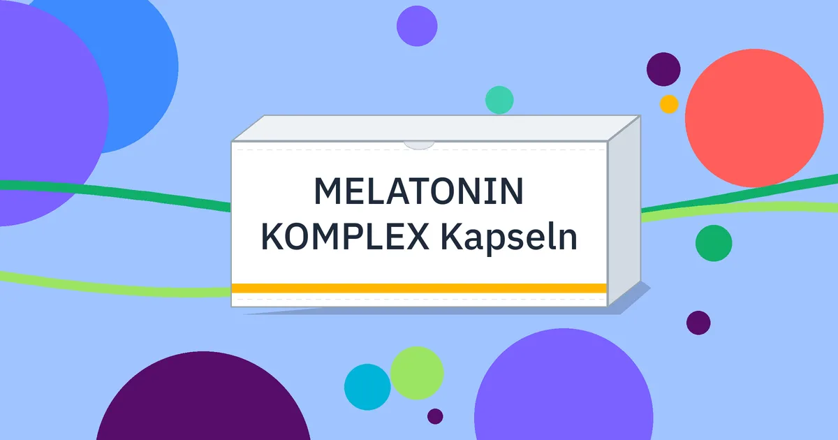 Symbolbild: Packung mit der Aufschrift MELATONIN KOMPLEX Kapseln (PZN 12512082) – Verfügbarkeit und Bezug in Apotheken in Frankfurt am Main
