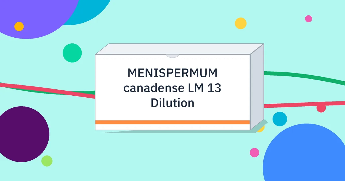 Symbolbild: Packung mit der Aufschrift MENISPERMUM canadense LM 13 Dilution (PZN 13603326) – Verfügbarkeit und Bezug in Apotheken in Frankfurt am Main