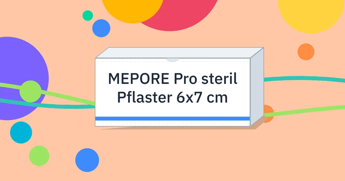 Symbolbild: Packung mit der Aufschrift MEPORE Pro steril Pflaster 6x7 cm (PZN 10006995) – Verfügbarkeit und Bezug in Apotheken in Frankfurt am Main