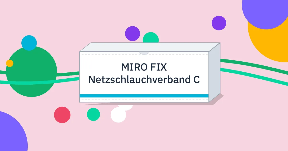 Symbolbild: Packung mit der Aufschrift MIRO FIX Netzschlauchverband C (PZN 06852833) – Verfügbarkeit und Bezug in Apotheken in Frankfurt am Main