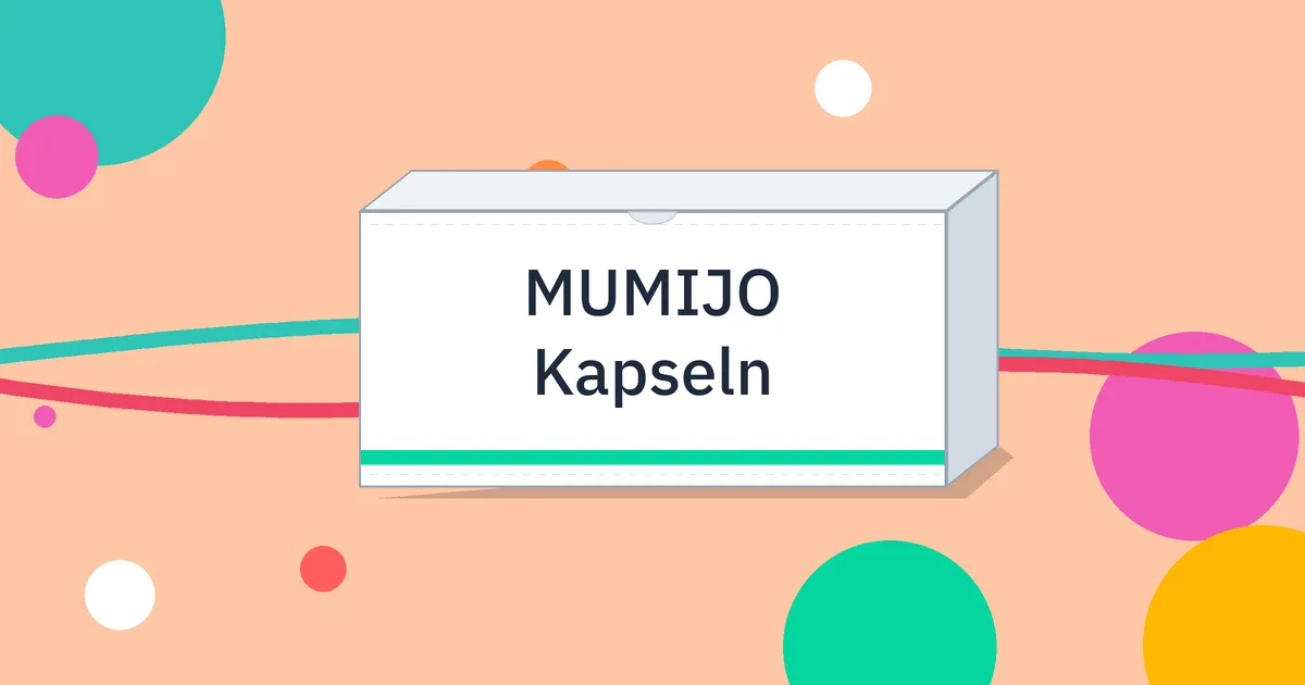 Symbolbild: Packung mit der Aufschrift MUMIJO Kapseln (PZN 17261532) – Verfügbarkeit und Bezug in Apotheken in Frankfurt am Main