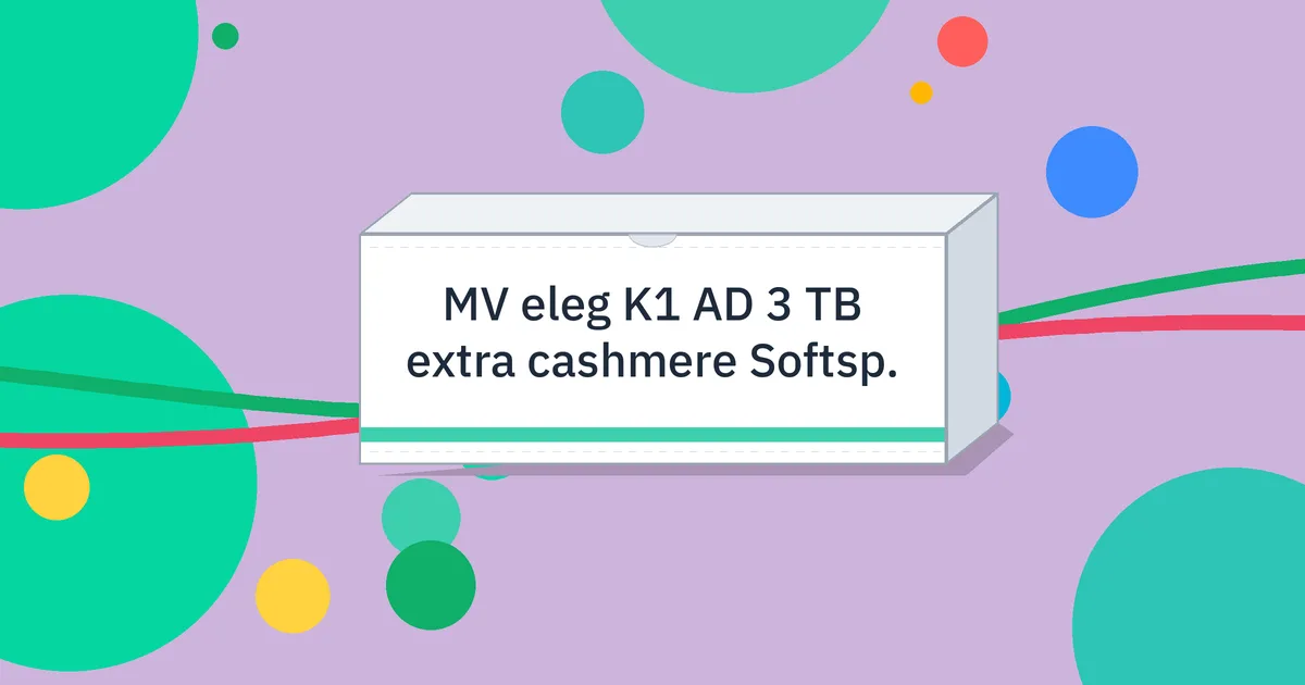 Symbolbild: Packung mit der Aufschrift MV eleg K1 AD 3 TB extra cashmere Softsp. (PZN 14649810) – Verfügbarkeit und Bezug in Apotheken in Frankfurt am Main