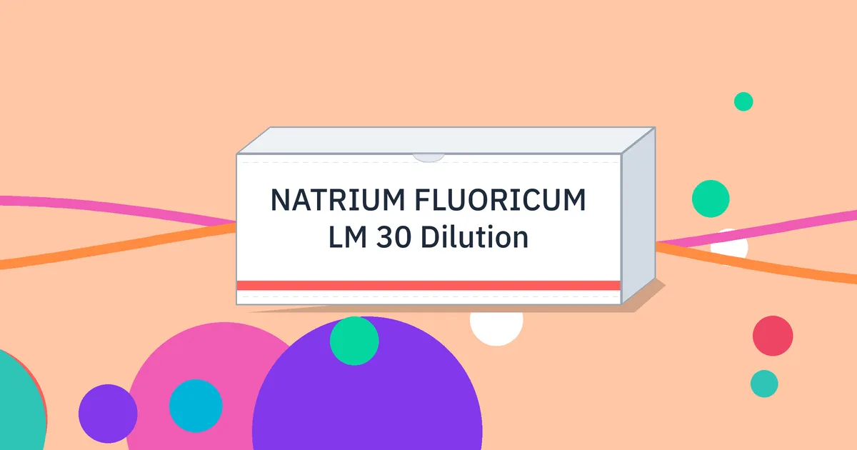 Symbolbild: Packung mit der Aufschrift NATRIUM FLUORICUM LM 30 Dilution (PZN 12962715) – Verfügbarkeit und Bezug in Apotheken in Frankfurt am Main