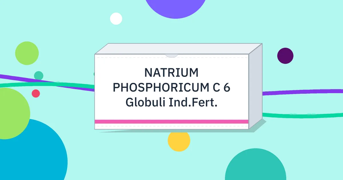 Symbolbild: Packung mit der Aufschrift NATRIUM PHOSPHORICUM C 6 Globuli Ind.Fert. (PZN 17658318) – Verfügbarkeit und Bezug in Apotheken in Frankfurt am Main