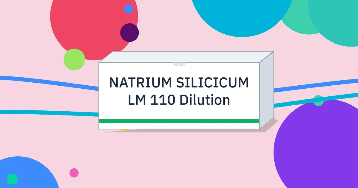 Symbolbild: Packung mit der Aufschrift NATRIUM SILICICUM LM 110 Dilution (PZN 12967115) – Verfügbarkeit und Bezug in Apotheken in Frankfurt am Main
