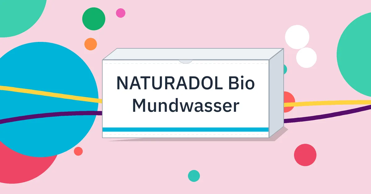 Symbolbild: Packung mit der Aufschrift NATURADOL Bio Mundwasser (PZN 09427987) – Verfügbarkeit und Bezug in Apotheken in Frankfurt am Main
