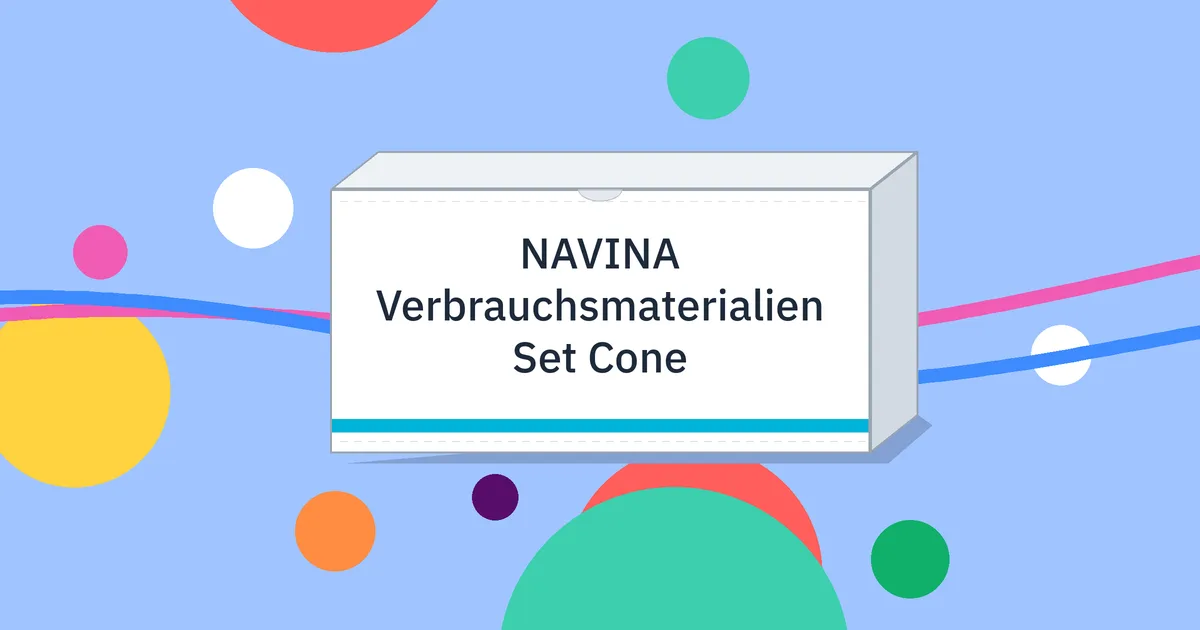 Symbolbild: Packung mit der Aufschrift NAVINA Verbrauchsmaterialien Set Cone (PZN 14261543) – Verfügbarkeit und Bezug in Apotheken in Frankfurt am Main