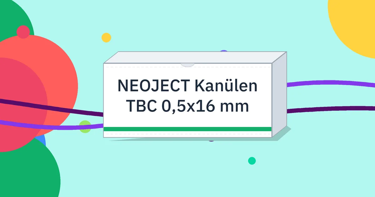 Symbolbild: Packung mit der Aufschrift NEOJECT Kanülen TBC 0,5x16 mm (PZN 03043257) – Verfügbarkeit und Bezug in Apotheken in Frankfurt am Main