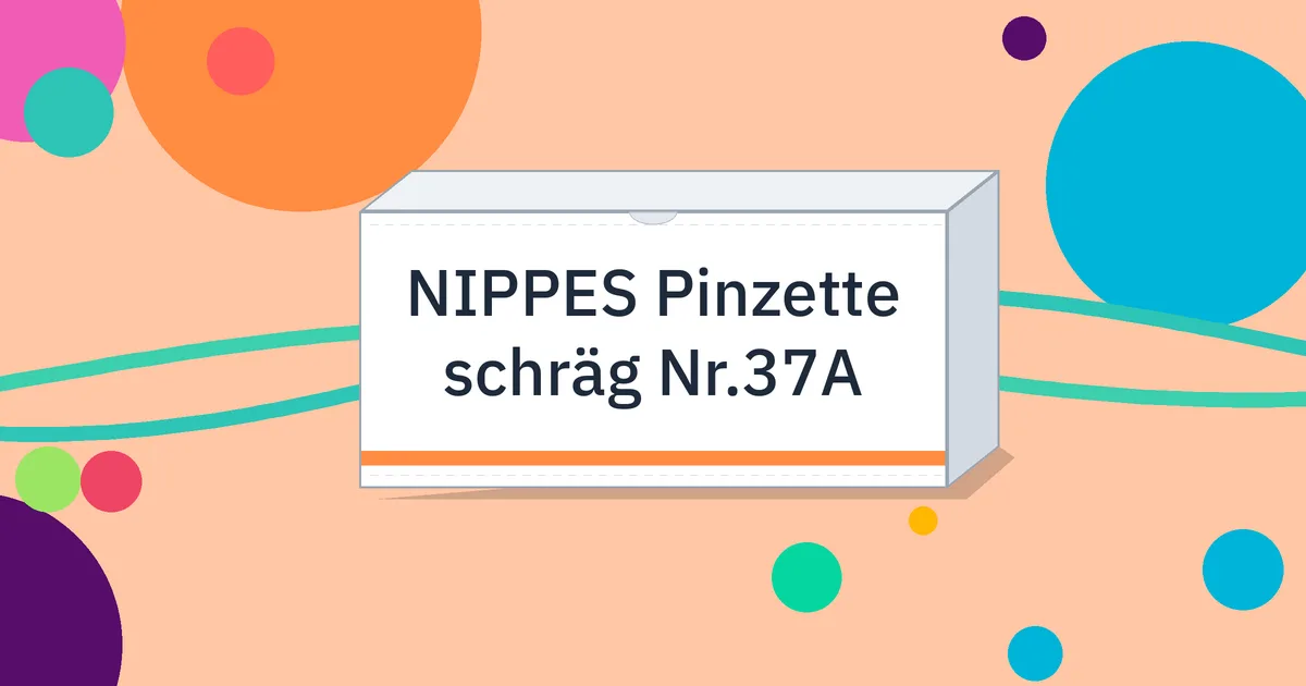 Symbolbild: Packung mit der Aufschrift NIPPES Pinzette schräg Nr.37A (PZN 07615265) – Verfügbarkeit und Bezug in Apotheken in Frankfurt am Main
