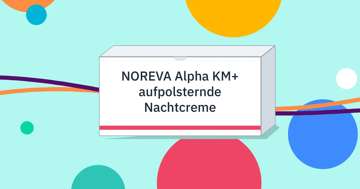 Symbolbild: Packung mit der Aufschrift NOREVA Alpha KM+ aufpolsternde Nachtcreme (PZN 20357632) – Verfügbarkeit und Bezug in Apotheken in Frankfurt am Main