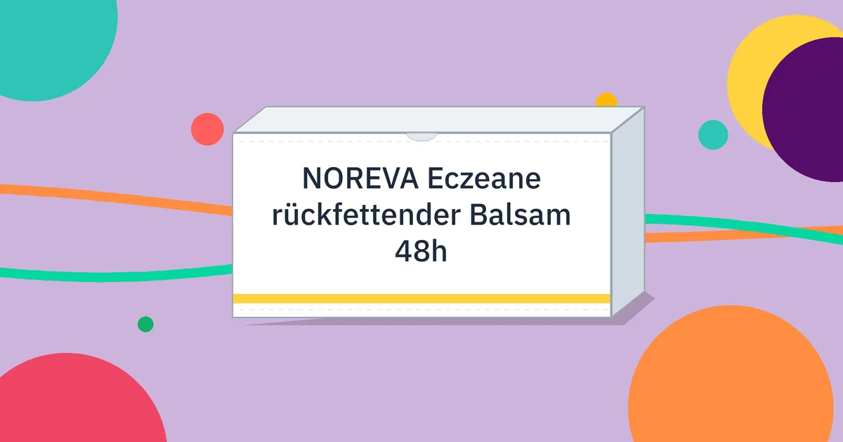 Symbolbild: Packung mit der Aufschrift NOREVA Eczeane rückfettender Balsam 48h (PZN 20690596) – Verfügbarkeit und Bezug in Apotheken in Frankfurt am Main