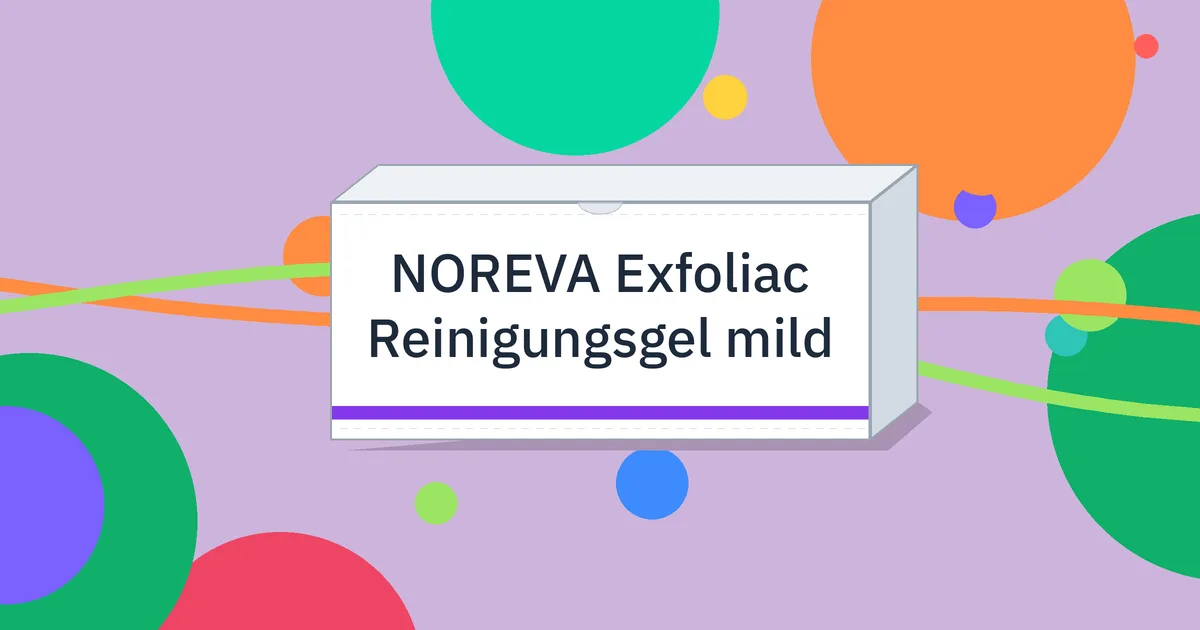 Symbolbild: Packung mit der Aufschrift NOREVA Exfoliac Reinigungsgel mild (PZN 19109745) – Verfügbarkeit und Bezug in Apotheken in Frankfurt am Main