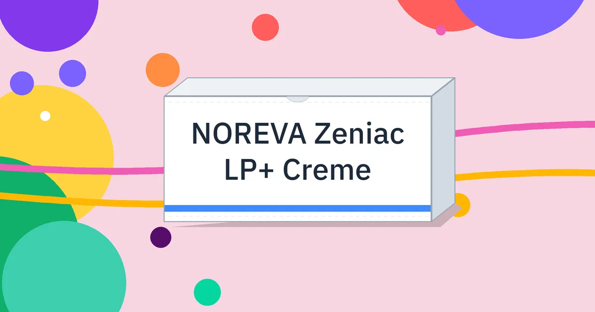 Symbolbild: Packung mit der Aufschrift NOREVA Zeniac LP+ Creme (PZN 18451890) – Verfügbarkeit und Bezug in Apotheken in Frankfurt am Main