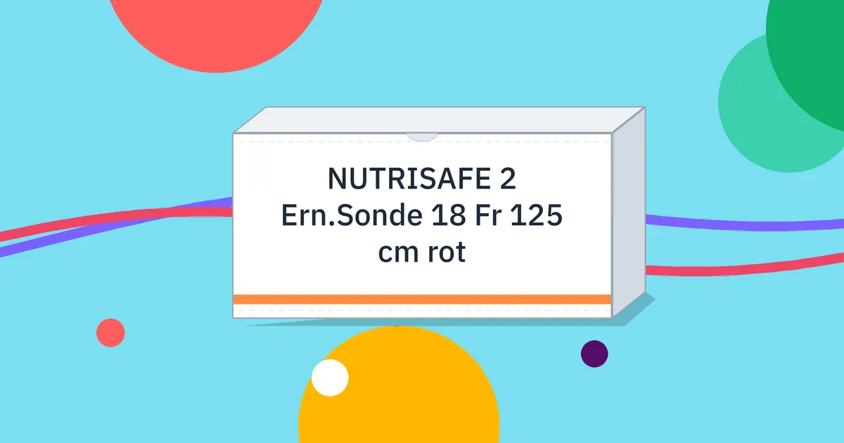 Symbolbild: Packung mit der Aufschrift NUTRISAFE 2 Ern.Sonde 18 Fr 125 cm rot (PZN 09646933) – Verfügbarkeit und Bezug in Apotheken in Frankfurt am Main