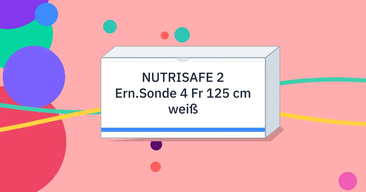 Symbolbild: Packung mit der Aufschrift NUTRISAFE 2 Ern.Sonde 4 Fr 125 cm weiß (PZN 04874523) – Verfügbarkeit und Bezug in Apotheken in Frankfurt am Main