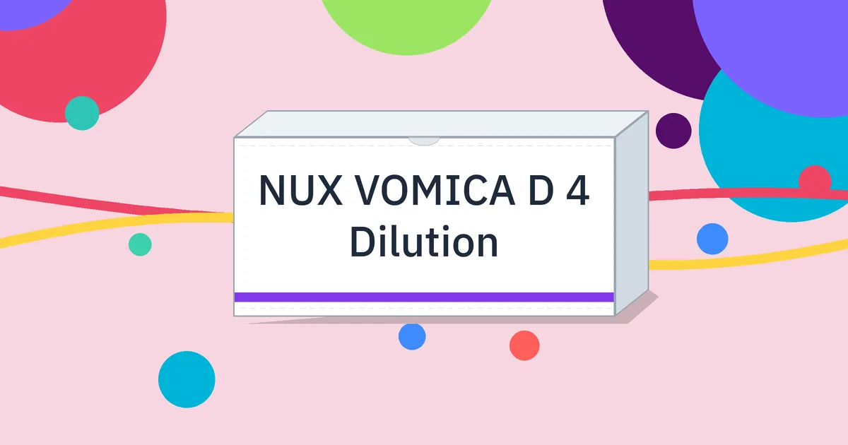 Symbolbild: Packung mit der Aufschrift NUX VOMICA D 4 Dilution (PZN 02402228) – Verfügbarkeit und Bezug in Apotheken in Frankfurt am Main
