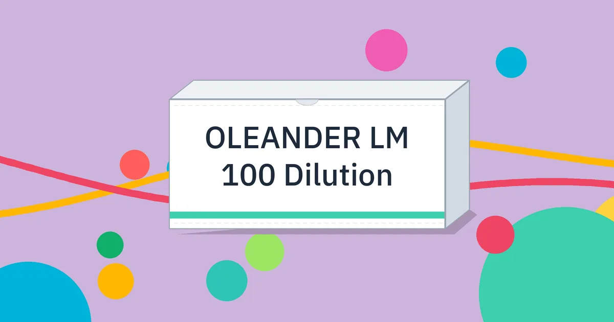 Symbolbild: Packung mit der Aufschrift OLEANDER LM 100 Dilution (PZN 12971499) – Verfügbarkeit und Bezug in Apotheken in Frankfurt am Main