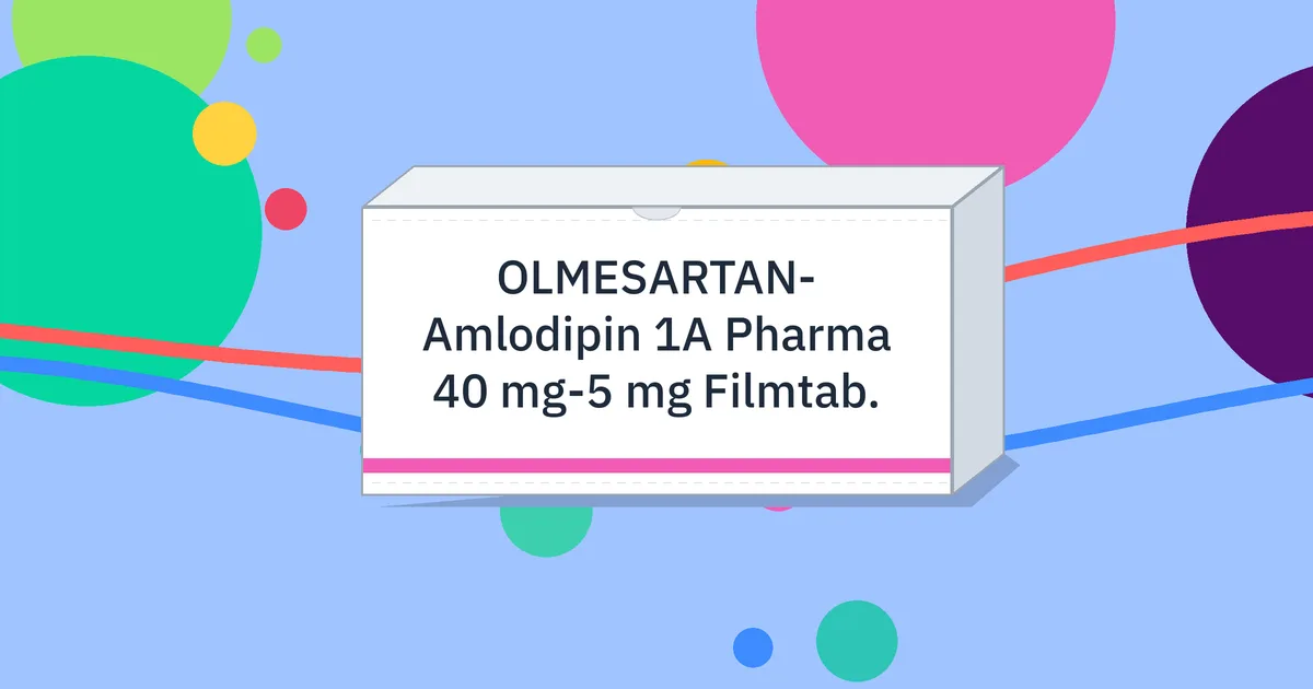 Symbolbild: Packung mit der Aufschrift OLMESARTAN-Amlodipin 1A Pharma 40 mg-5 mg Filmtab. (PZN 13984653) – Verfügbarkeit und Bezug in Apotheken in Frankfurt am Main