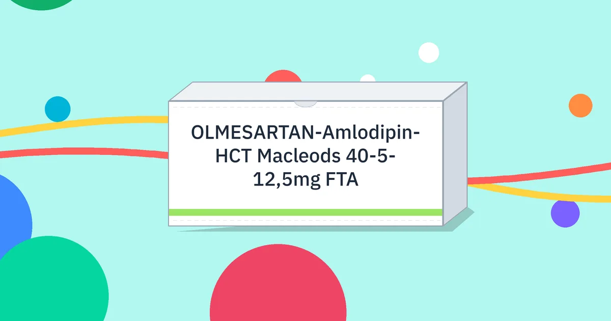 Symbolbild: Packung mit der Aufschrift OLMESARTAN-Amlodipin-HCT Macleods 40-5-12,5mg FTA (PZN 18314644) – Verfügbarkeit und Bezug in Apotheken in Frankfurt am Main
