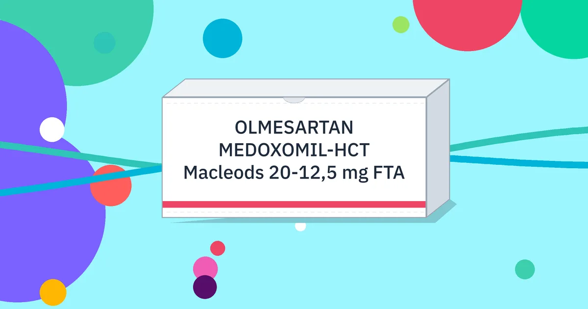 Symbolbild: Packung mit der Aufschrift OLMESARTAN MEDOXOMIL-HCT Macleods 20-12,5 mg FTA (PZN 20107800) – Verfügbarkeit und Bezug in Apotheken in Frankfurt am Main