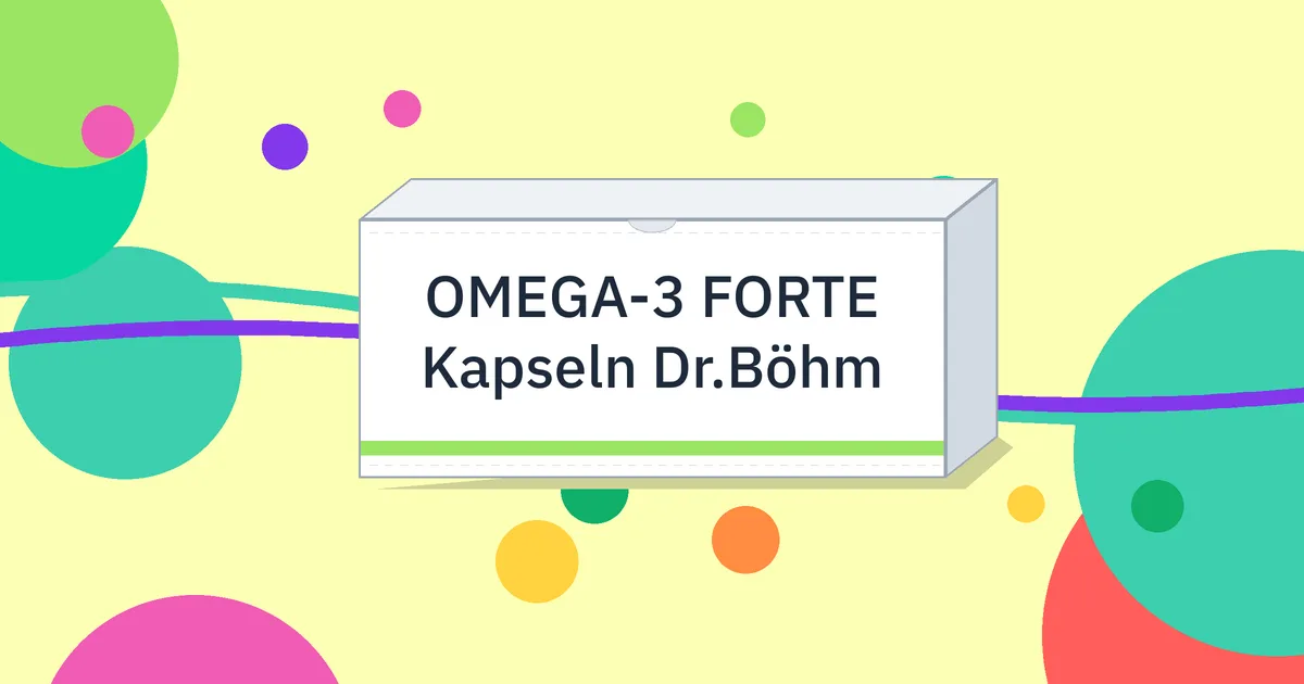 Symbolbild: Packung mit der Aufschrift OMEGA-3 FORTE Kapseln Dr.Böhm (PZN 10521941) – Verfügbarkeit und Bezug in Apotheken in Frankfurt am Main
