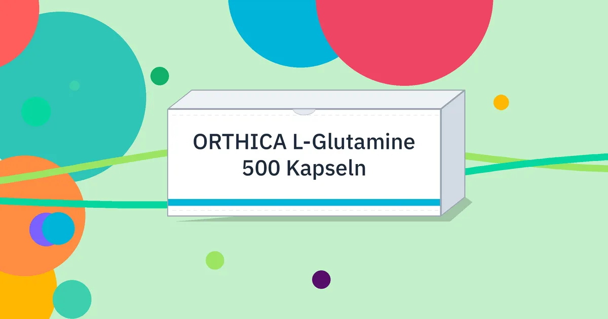 Symbolbild: Packung mit der Aufschrift ORTHICA L-Glutamine 500 Kapseln (PZN 13859847) – Verfügbarkeit und Bezug in Apotheken in Frankfurt am Main