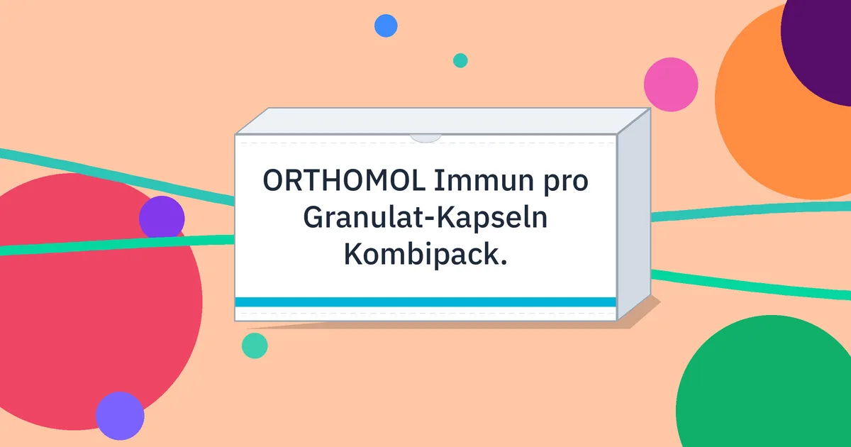 Symbolbild: Packung mit der Aufschrift ORTHOMOL Immun pro Granulat-Kapseln Kombipack. (PZN 13886287) – Verfügbarkeit und Bezug in Apotheken in Frankfurt am Main