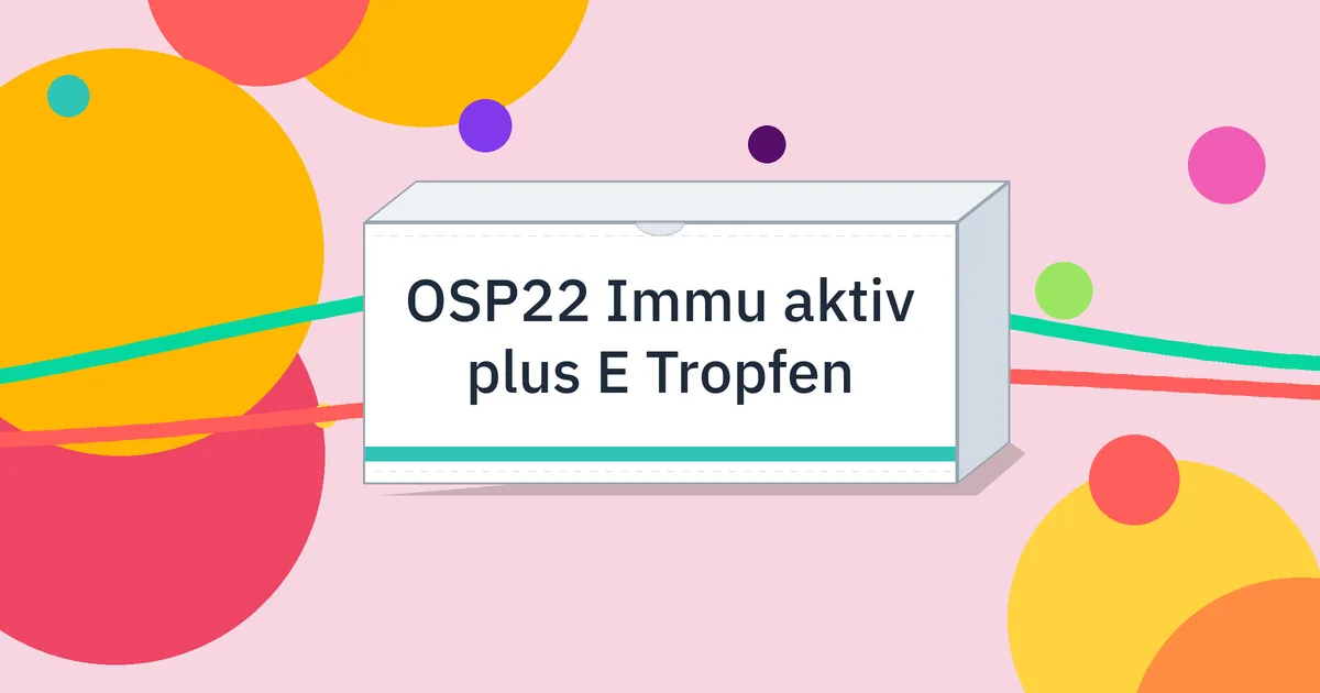 Symbolbild: Packung mit der Aufschrift OSP22 Immu aktiv plus E Tropfen (PZN 17969001) – Verfügbarkeit und Bezug in Apotheken in Frankfurt am Main