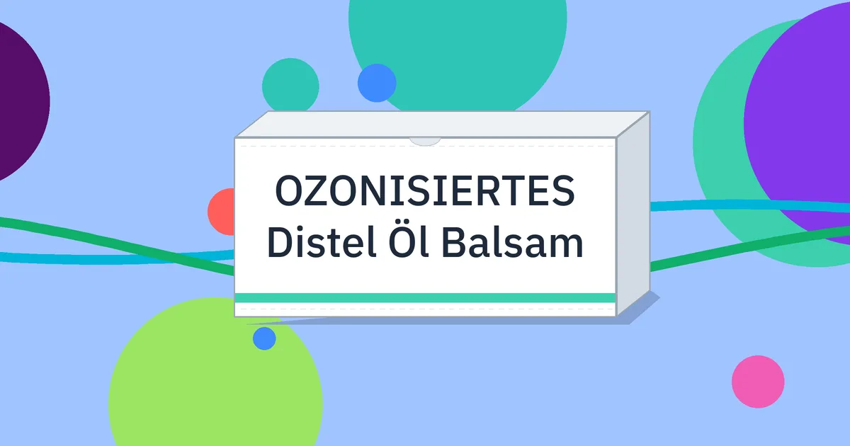 Symbolbild: Packung mit der Aufschrift OZONISIERTES Distel Öl Balsam (PZN 18724230) – Verfügbarkeit und Bezug in Apotheken in Frankfurt am Main