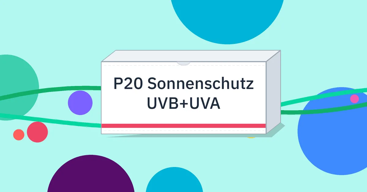 Symbolbild: Packung mit der Aufschrift P20 Sonnenschutz UVB+UVA (PZN 05518865) – Verfügbarkeit und Bezug in Apotheken in Frankfurt am Main