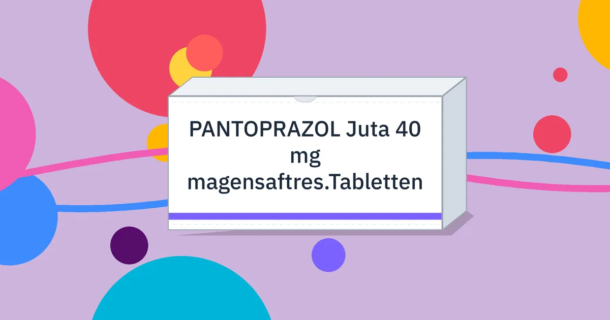 Symbolbild: Packung mit der Aufschrift PANTOPRAZOL Juta 40 mg magensaftres.Tabletten (PZN 18094071) – Verfügbarkeit und Bezug in Apotheken in Frankfurt am Main