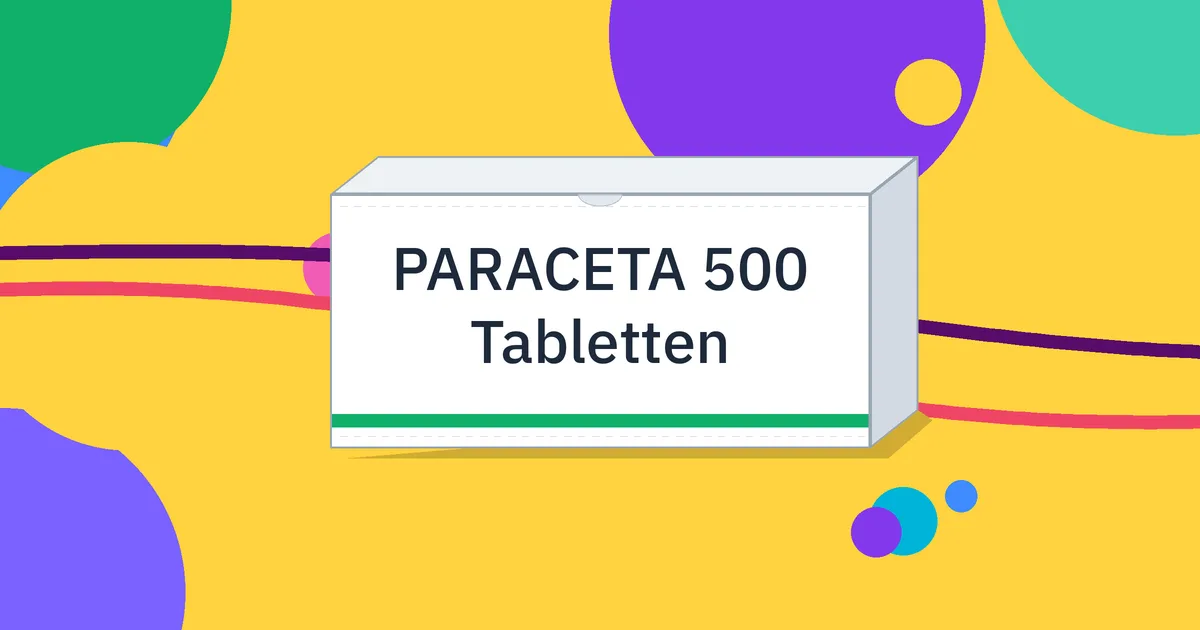 Symbolbild: Packung mit der Aufschrift PARACETA 500 Tabletten (PZN 15743876) – Verfügbarkeit und Bezug in Apotheken in Frankfurt am Main