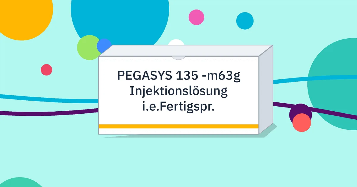 Symbolbild: Packung mit der Aufschrift PEGASYS 135 -m63g Injektionslösung i.e.Fertigspr. (PZN 04432506) – Verfügbarkeit und Bezug in Apotheken in Frankfurt am Main
