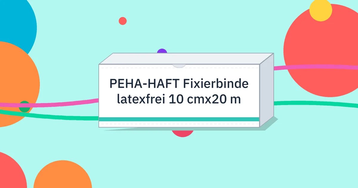 Symbolbild: Packung mit der Aufschrift PEHA-HAFT Fixierbinde latexfrei 10 cmx20 m (PZN 13424693) – Verfügbarkeit und Bezug in Apotheken in Frankfurt am Main
