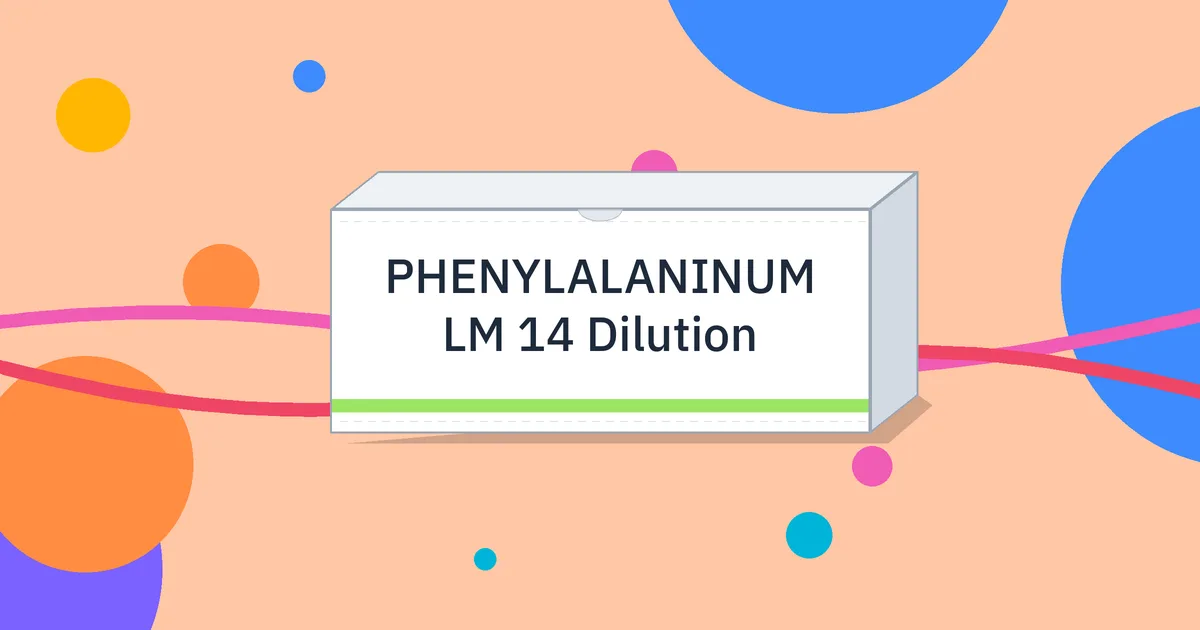Symbolbild: Packung mit der Aufschrift PHENYLALANINUM LM 14 Dilution (PZN 13783943) – Verfügbarkeit und Bezug in Apotheken in Frankfurt am Main
