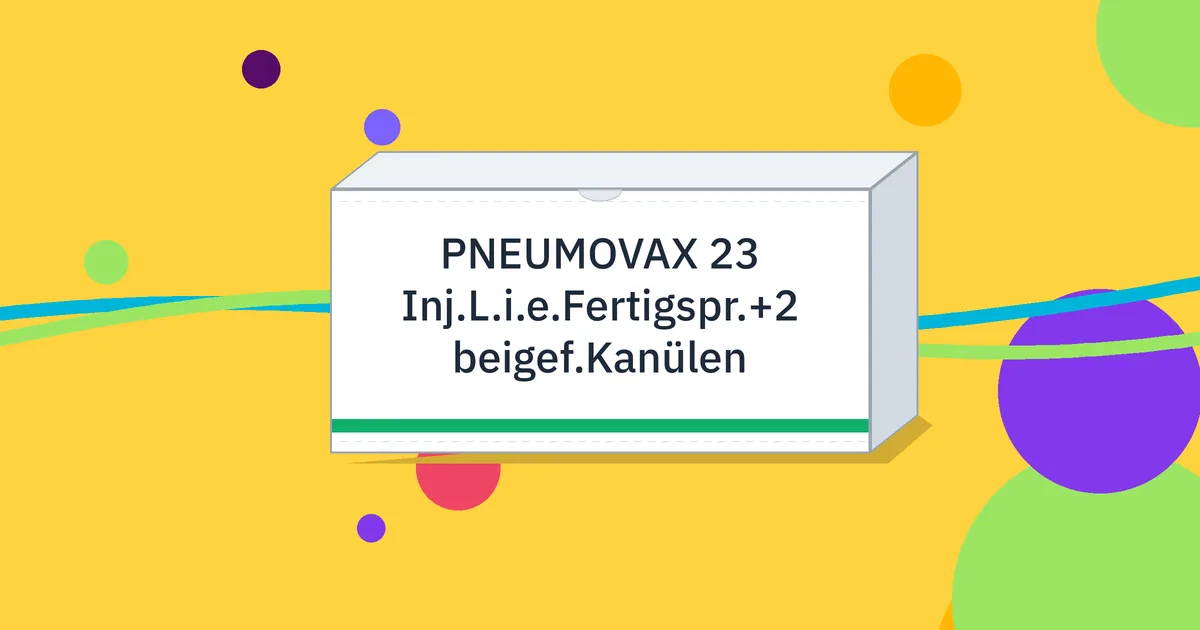 Symbolbild: Packung mit der Aufschrift PNEUMOVAX 23 Inj.L.i.e.Fertigspr.+2 beigef.Kanülen (PZN 17879893) – Verfügbarkeit und Bezug in Apotheken in Frankfurt am Main