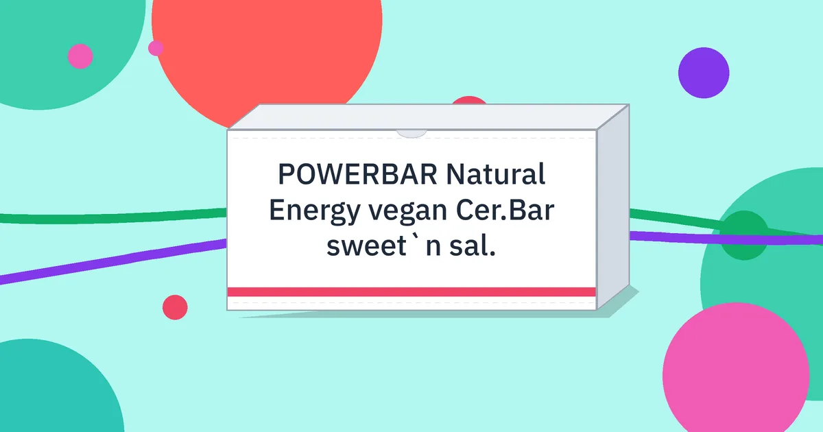 Symbolbild: Packung mit der Aufschrift POWERBAR Natural Energy vegan Cer.Bar sweet`n sal. (PZN 12356877) – Verfügbarkeit und Bezug in Apotheken in Frankfurt am Main