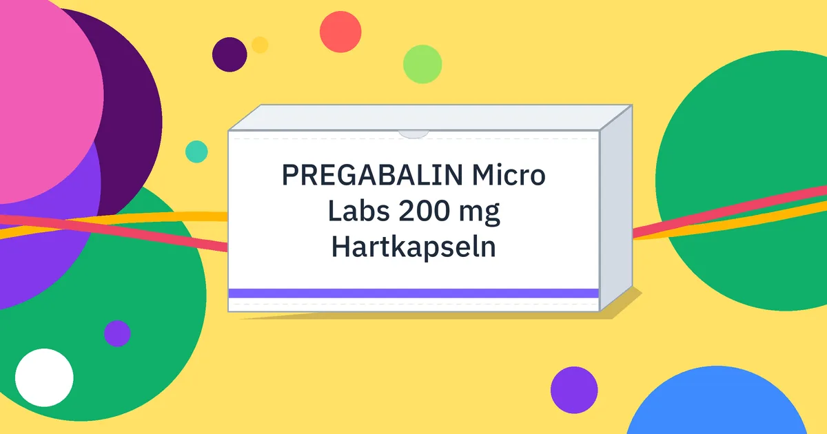 Symbolbild: Packung mit der Aufschrift PREGABALIN Micro Labs 200 mg Hartkapseln (PZN 19377581) – Verfügbarkeit und Bezug in Apotheken in Frankfurt am Main