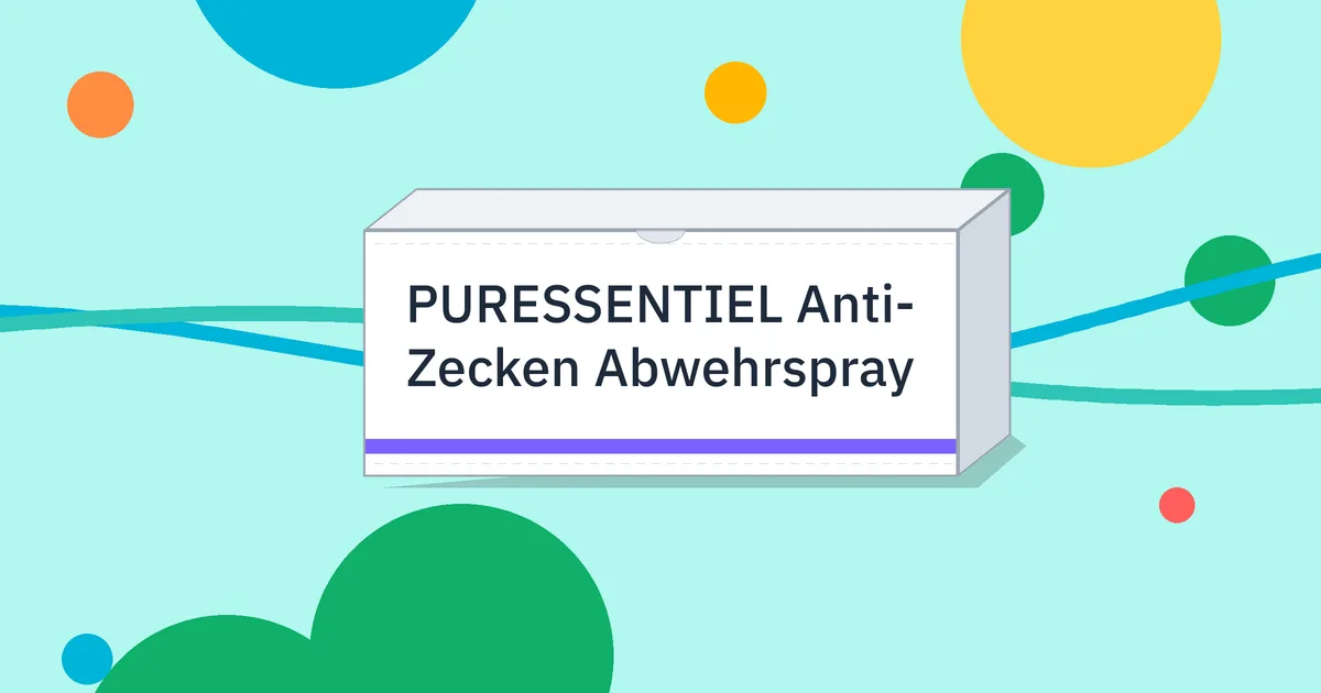 Symbolbild: Packung mit der Aufschrift PURESSENTIEL Anti-Zecken Abwehrspray (PZN 19665676) – Verfügbarkeit und Bezug in Apotheken in Frankfurt am Main