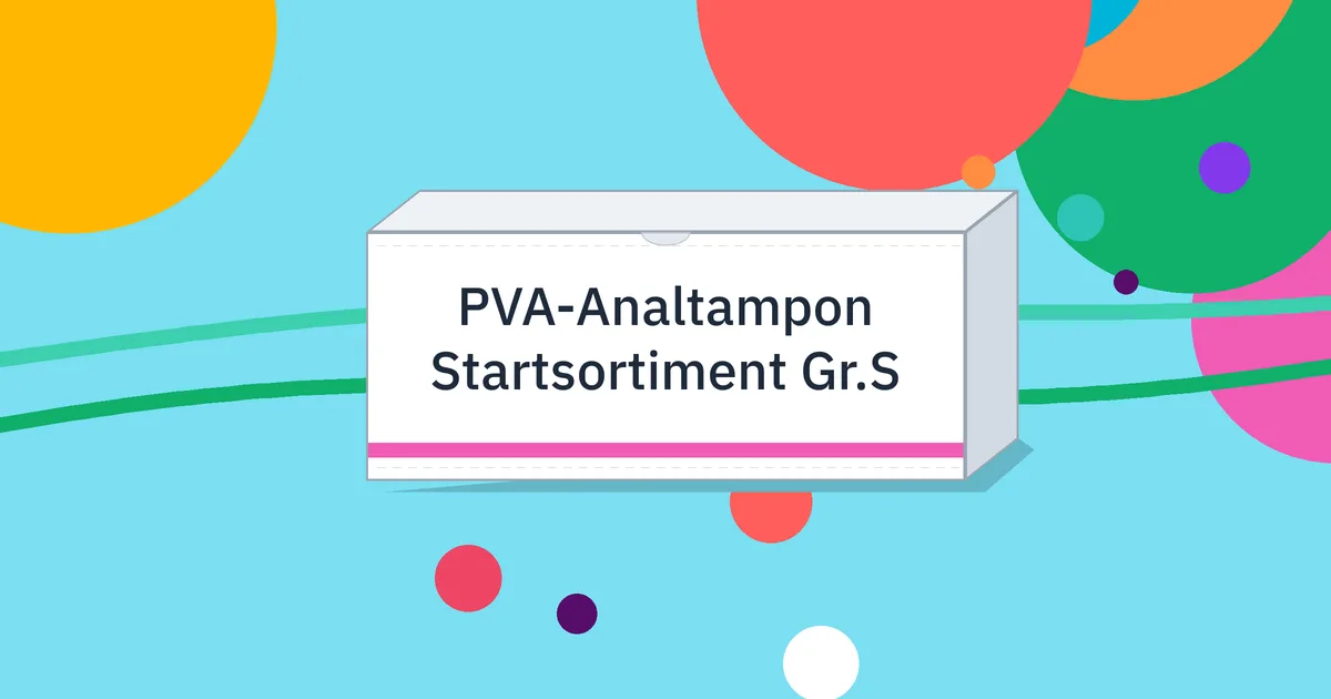 Symbolbild: Packung mit der Aufschrift PVA-Analtampon Startsortiment Gr.S (PZN 11320541) – Verfügbarkeit und Bezug in Apotheken in Frankfurt am Main
