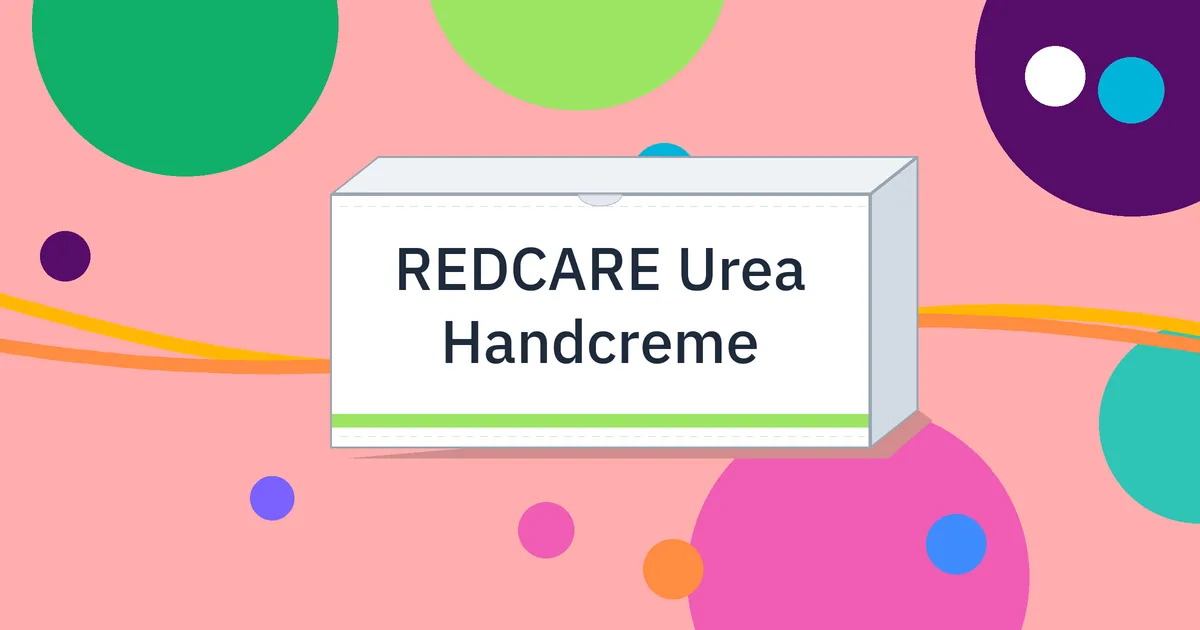 Symbolbild: Packung mit der Aufschrift REDCARE Urea Handcreme (PZN 20032404) – Verfügbarkeit und Bezug in Apotheken in Frankfurt am Main