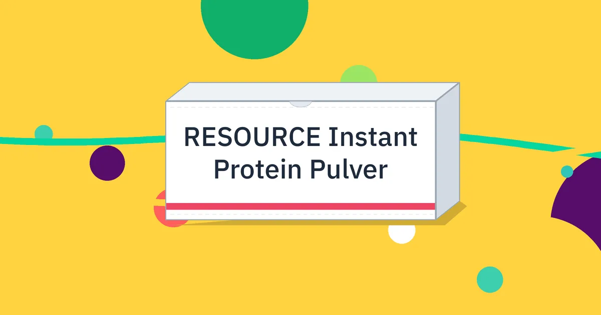 Symbolbild: Packung mit der Aufschrift RESOURCE Instant Protein Pulver (PZN 19881807) – Verfügbarkeit und Bezug in Apotheken in Frankfurt am Main