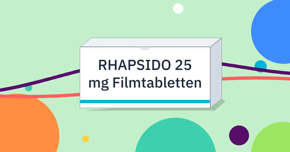 Symbolbild: Packung mit der Aufschrift RHAPSIDO 25 mg Filmtabletten (PZN 19944502) – Verfügbarkeit und Bezug in Apotheken in Frankfurt am Main