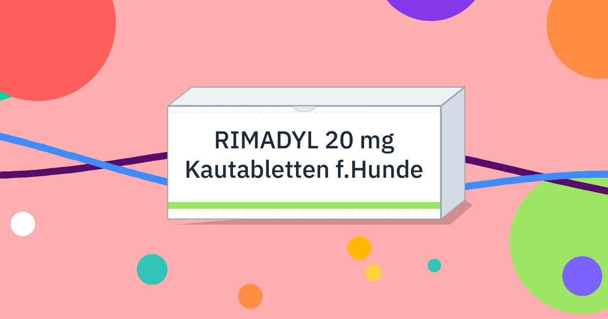 Symbolbild: Packung mit der Aufschrift RIMADYL 20 mg Kautabletten f.Hunde (PZN 02209336) – Verfügbarkeit und Bezug in Apotheken in Frankfurt am Main